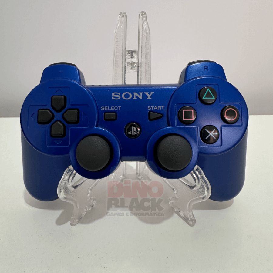Controle Sony Dualshock 3 Azul Metálico – Original – PS3 – DinoBlack Games